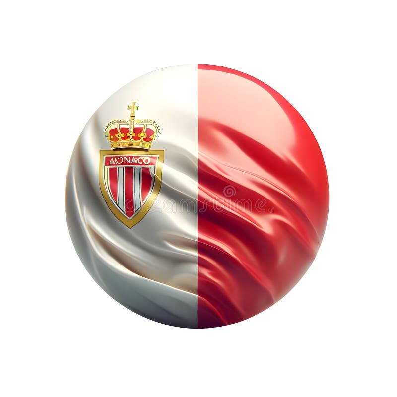 Flag of Monaco in Round Shape Stock Image - Illustration of organ ...