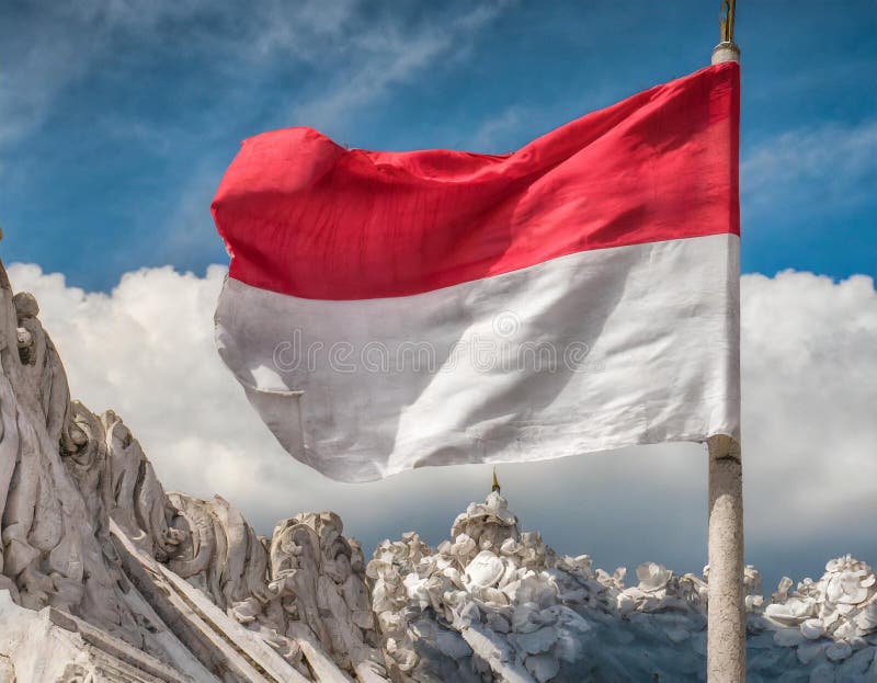 Monaco Flag Waving on the Wind Stock Illustration - Illustration of ...