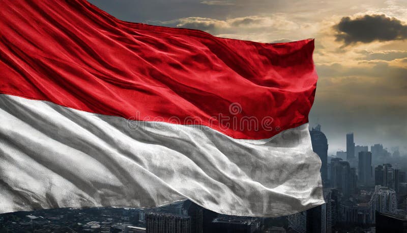 Monaco Flag Waving on the Wind Stock Illustration - Illustration of ...