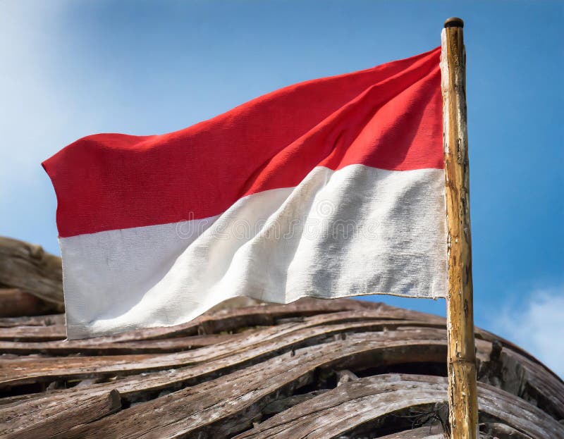 Monaco Flag Waving on the Wind Stock Illustration - Illustration of ...