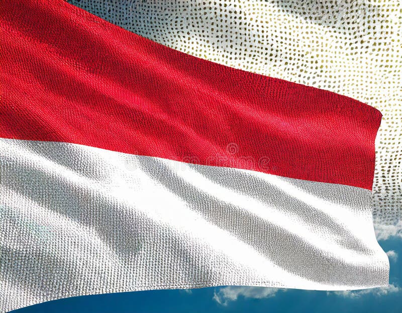 Monaco Flag Waving on the Wind Stock Illustration - Illustration of ...