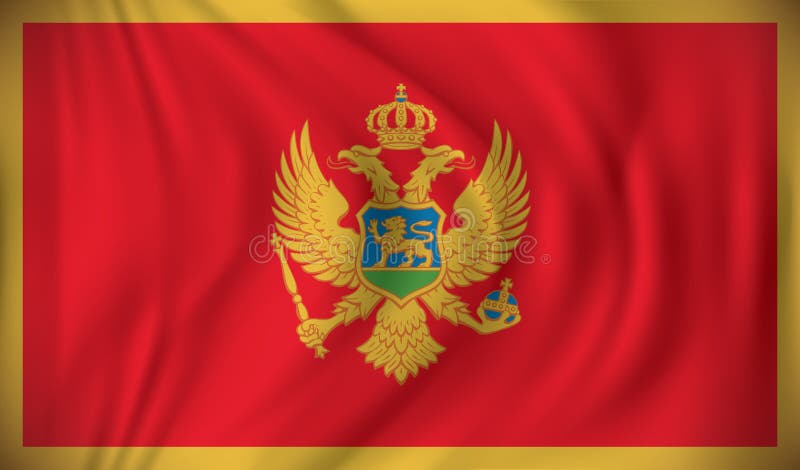 Flag of Montenegro stock vector. Illustration of eagle - 107027009