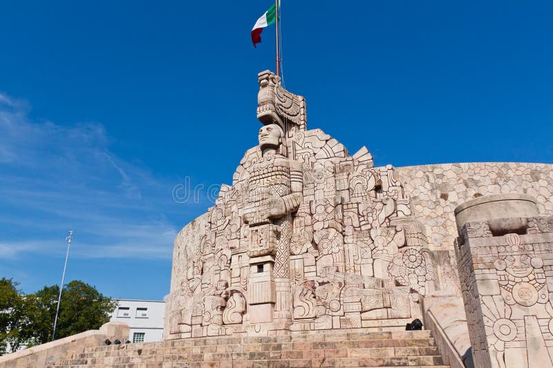 Flag Monument in Merida Yucatan Stock Photo - Image of monuent, detail ...
