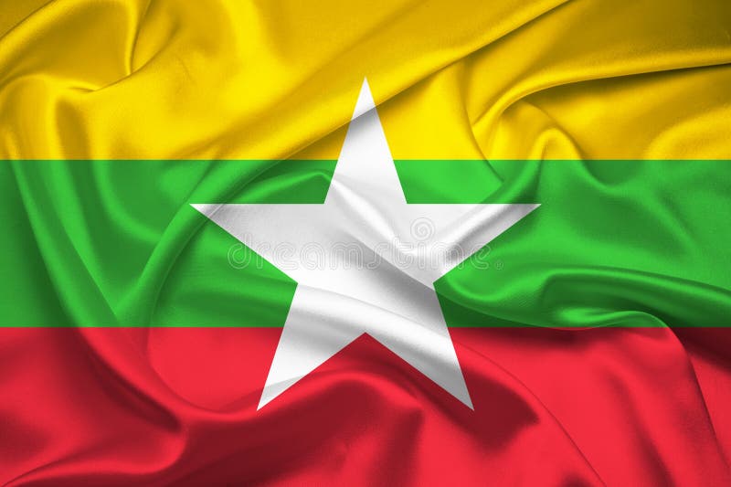 Flag of Myanmar, Myanmar Flag, National Flag of Myanmar. Pole Flag of ...
