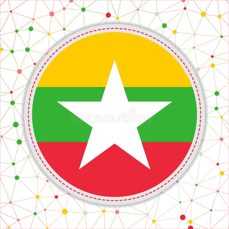 Myanmar network map. stock vector. Illustration of grid - 234690076