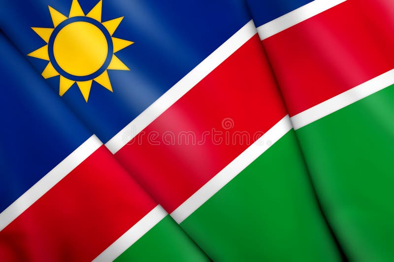 Flag of Namibia stock illustration. Illustration of global - 9936157