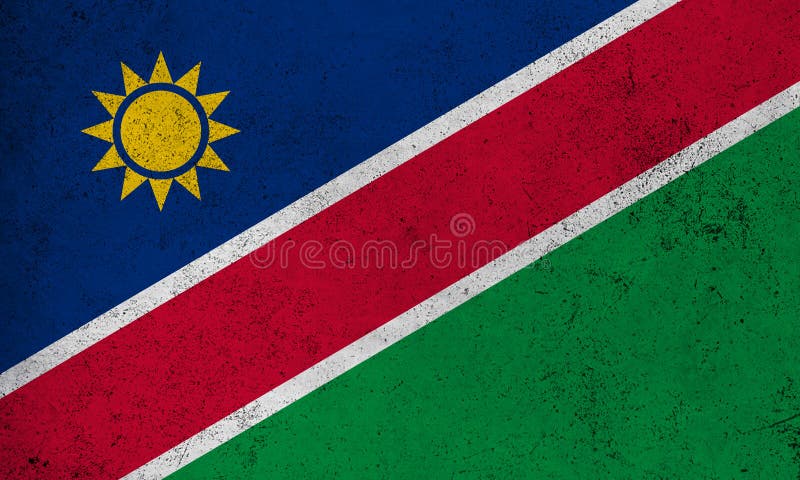 Flag Namibia Grunge Texture Stock Illustration - Illustration of flag ...