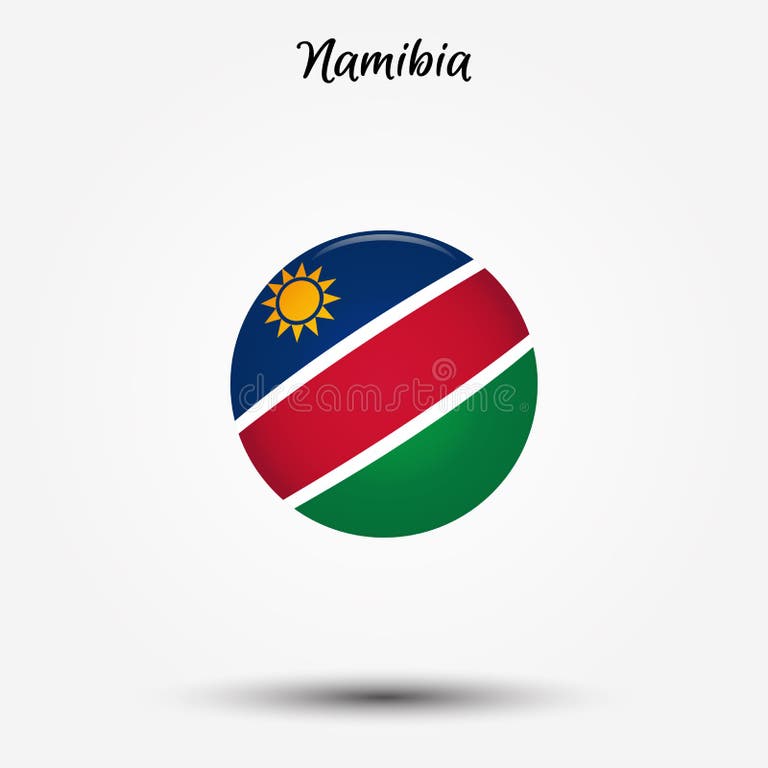Flag of Namibia icon stock illustration. Illustration of international ...
