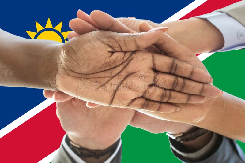 Flag of Namibia , Intergration of a Multicultural Group of Young People ...