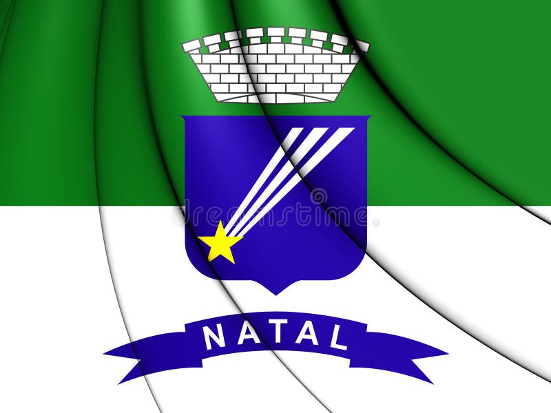 3D Flag of Natal Colony 1875-1910, South African. Stock Illustration ...