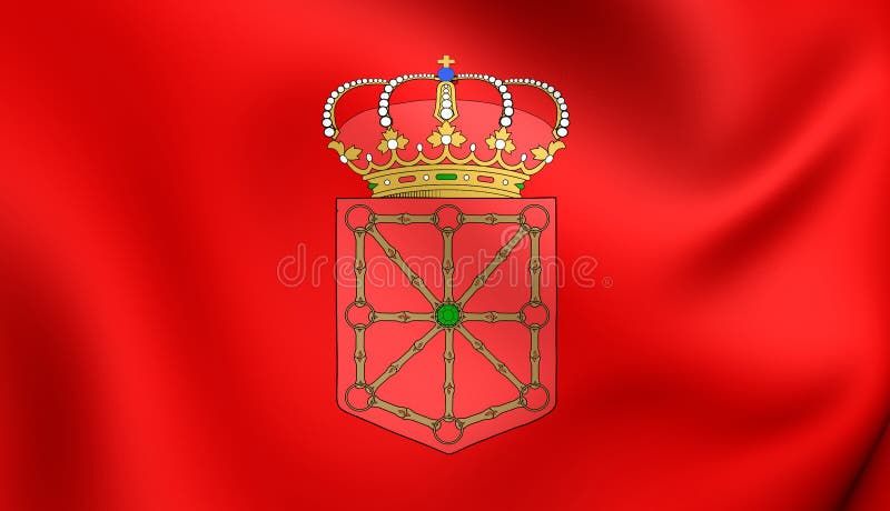 Flag of Navarra, Spain. stock illustration. Illustration of community ...