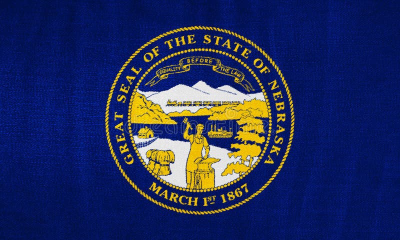 Flag of Nebraska State USA on a Textured Background. Concept Collage ...