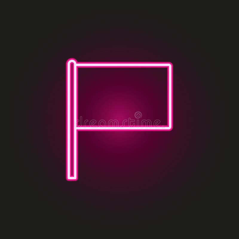 Flag Neon Style Icon. Simple Thin Line, Outline Vector of Flags Icons ...