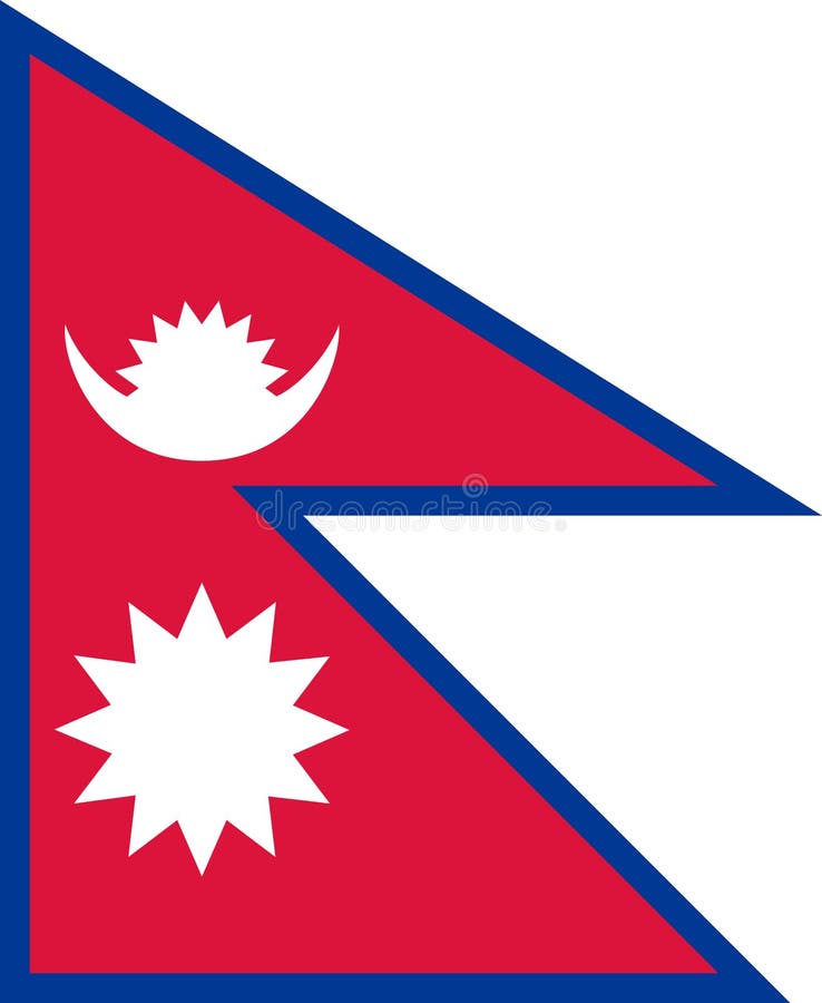 Flag of Nepal Vector Illustration Stock Vector - Illustration of asia ...