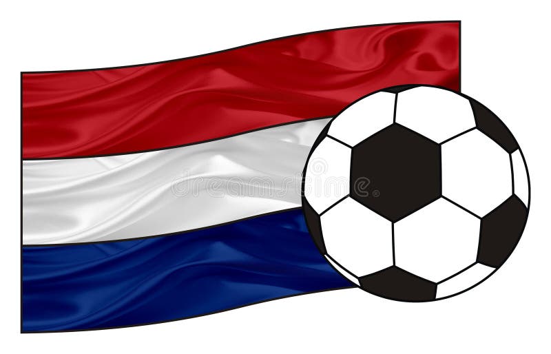 Flag of Netherlands with a Ball Stock Illustration - Illustration of ...