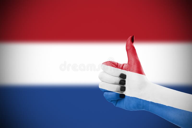 Flag of Netherlands stock photo. Image of hand, graphical - 53563908