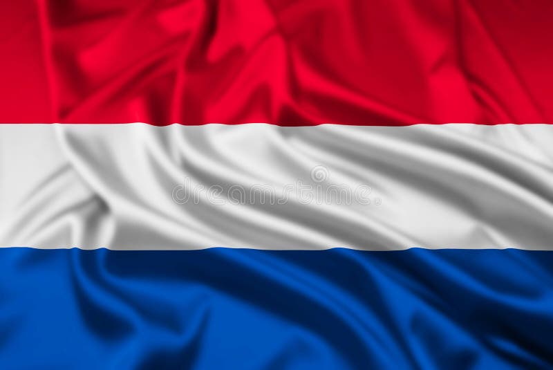 The Flag of Netherlands Rippled Stock Illustration - Illustration of ...