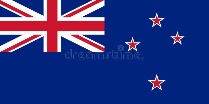 Flag of New Zealand. New Zealand Vector Flag in Original Color Stock ...