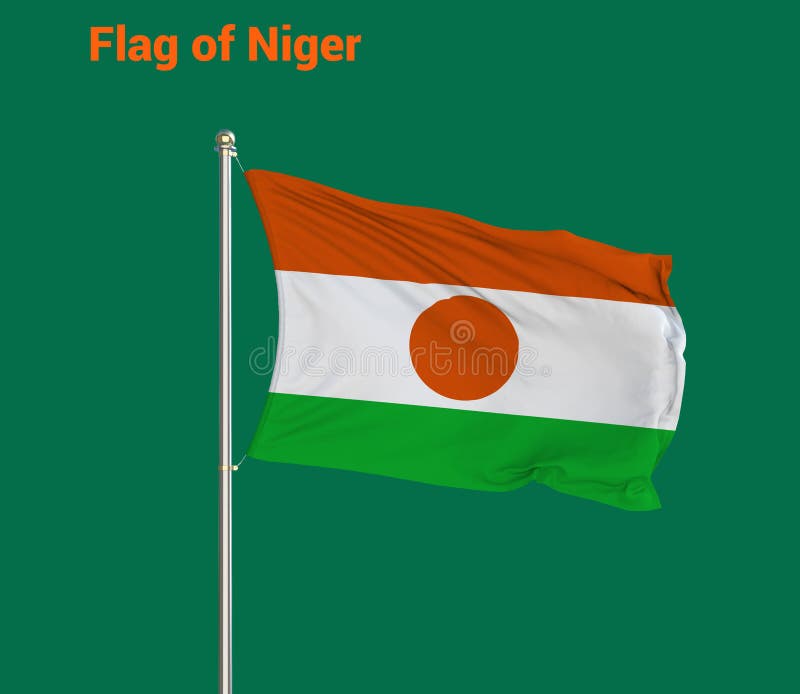 Flag of Niger, Niger Flag, National Flag of Niger. Pole Flag of Niger ...