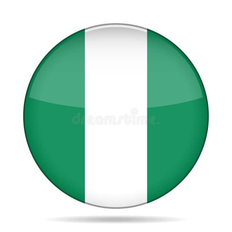 Flag of Nigeria. Shiny Black Round Button. Stock Vector - Illustration ... Flag of Nigeria. Shiny Black Round Button. Stock Vector - Illustration ...