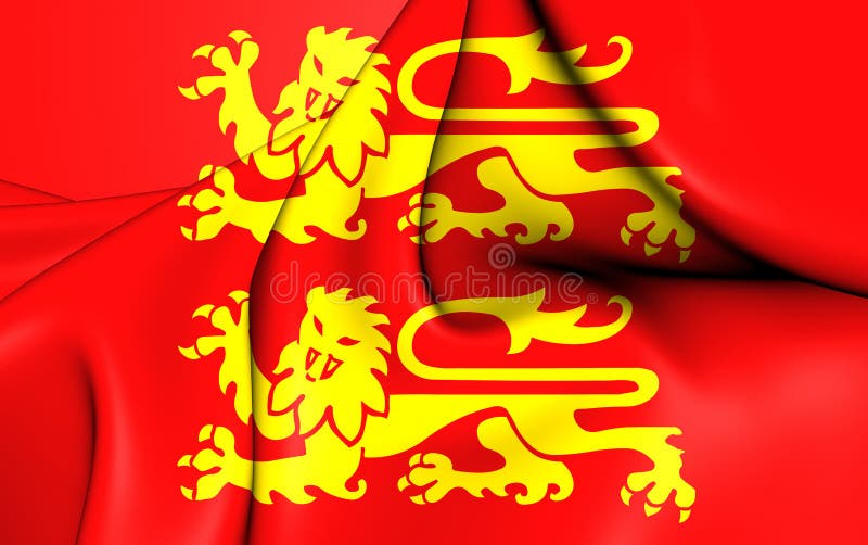 Flag of Normandy, France. stock illustration. Illustration of symbol ...