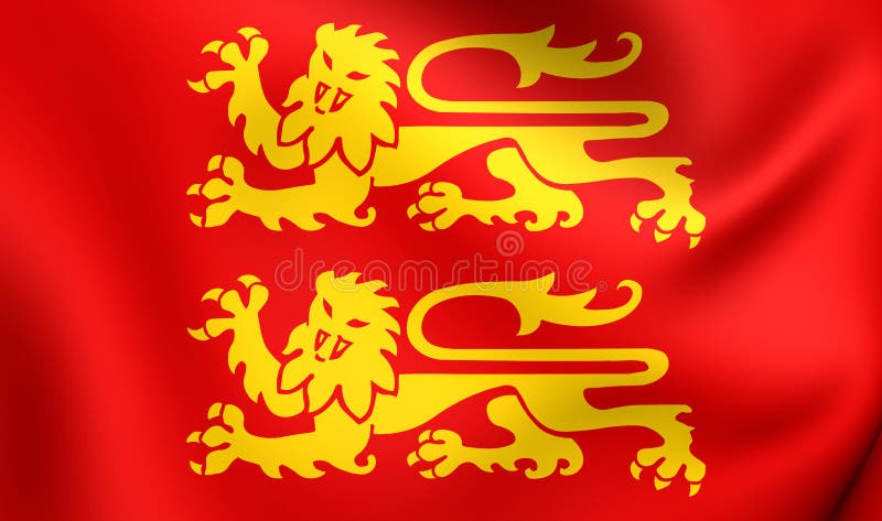 Flag of the Normandy, France. Stock Illustration - Illustration of seal ...