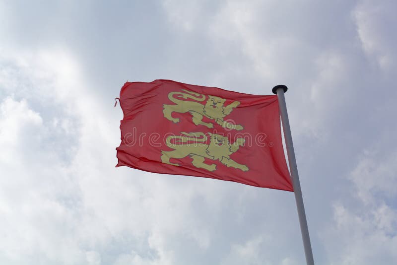 Flag of the Normandy Region Stock Image - Image of emblem, federation ...