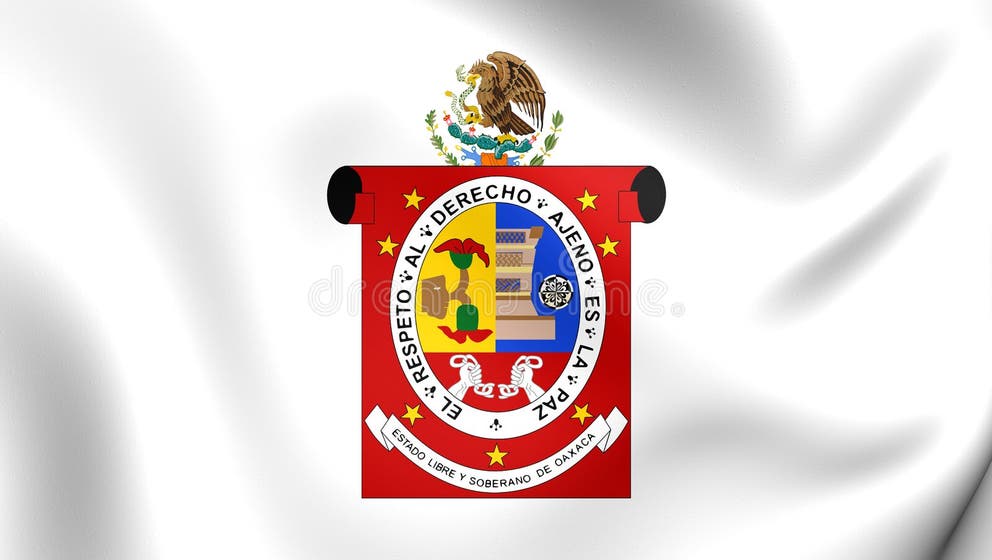 Flag of Oaxaca State, Mexico. Stock Illustration - Illustration of ...