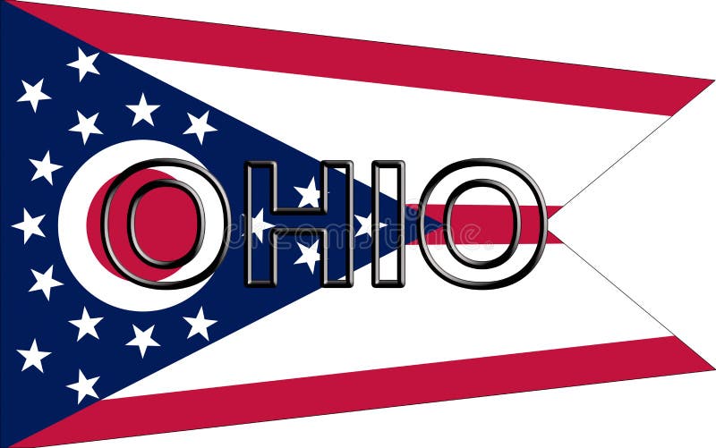 Flag of Ohio stock illustration. Illustration of statehood - 94131138