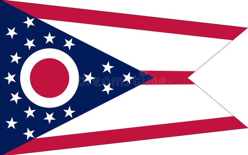 Flag of Ohio stock illustration. Illustration of territory - 94131177