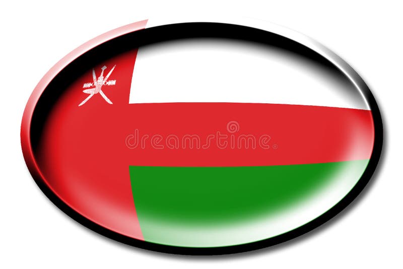 Oman Round Country Flag. Omani Circle National Flag Stock Vector ...