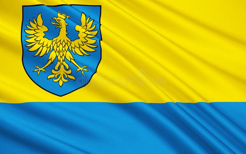 Flag of Opole - Poland stock illustration. Illustration of city - 210340038