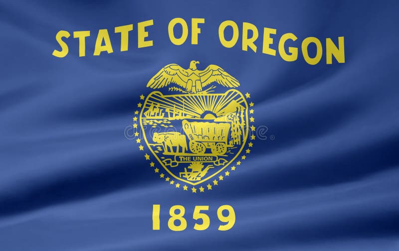 Flag of Oregon stock illustration. Illustration of patriotism - 5968268