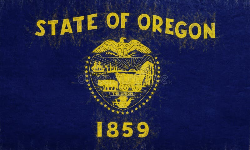 Flag of Oregon Grunge stock illustration. Illustration of sovereignty ...