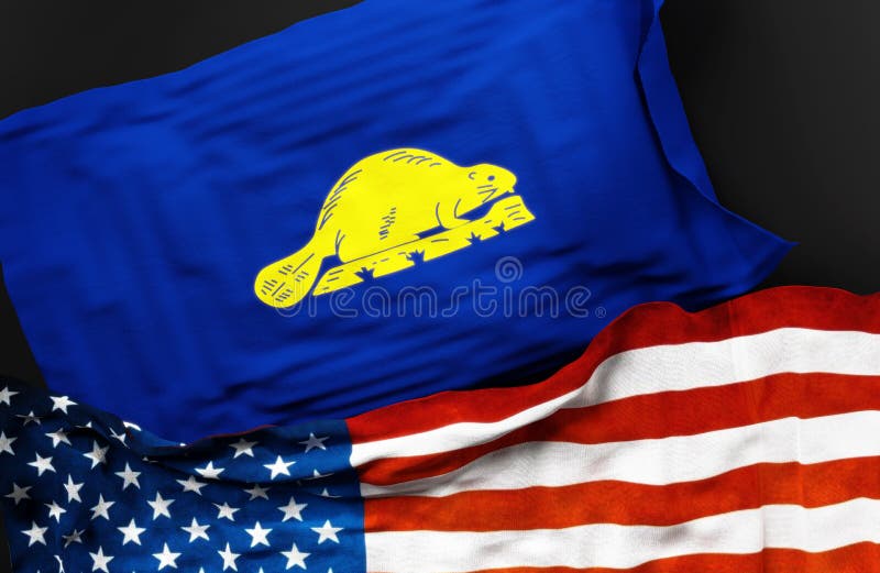 Flag of Oregon Reverse stock photo. Image of independence - 247093530