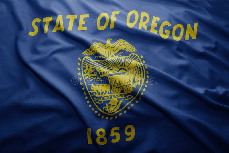 Flag of Oregon state stock photo. Image of north, fame - 98526182