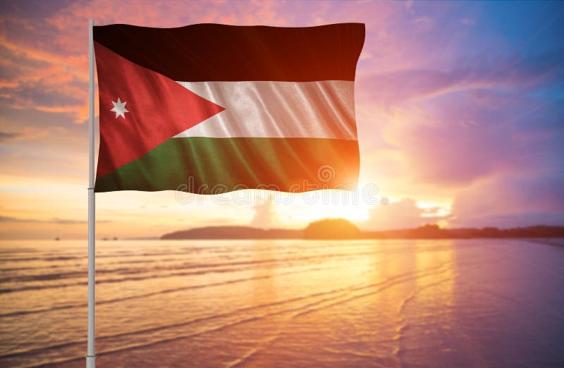 Flag of the Jordan stock photo. Image of horizontal - 105320954