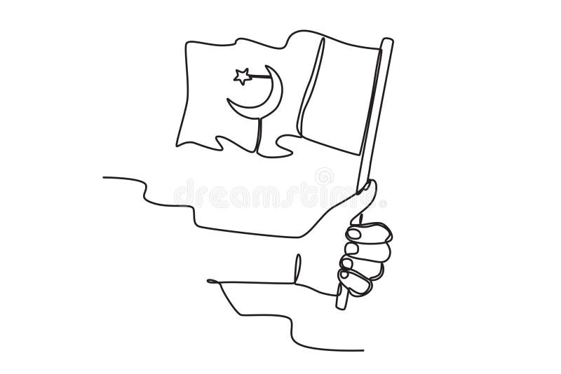 A Flag of Pakistan Day Celebrations Stock Illustration - Illustration ...