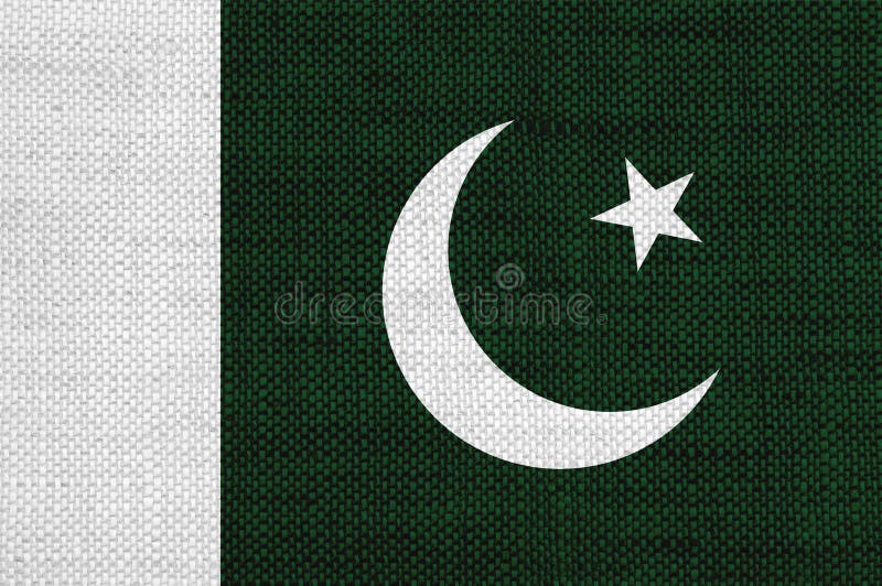 Flag of Pakistan on Old Linen Stock Illustration - Illustration of ...