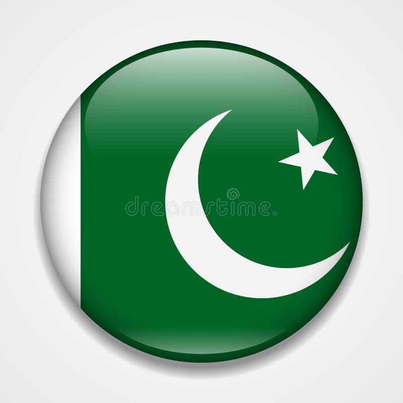 Round Flag of Pakistan stock illustration. Illustration of color - 4896554
