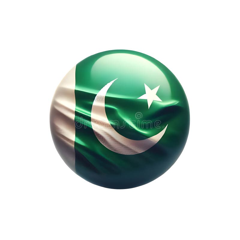 Flag of Pakistan in Round Shape Stock Photo - Illustration of sports ...