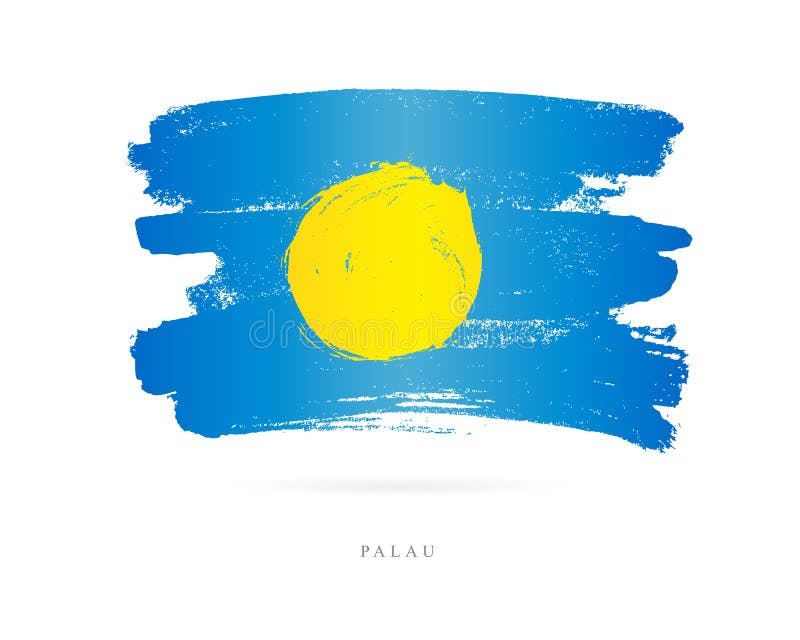 The Flag of Palau. Abstract Concept Stock Vector - Illustration of ...