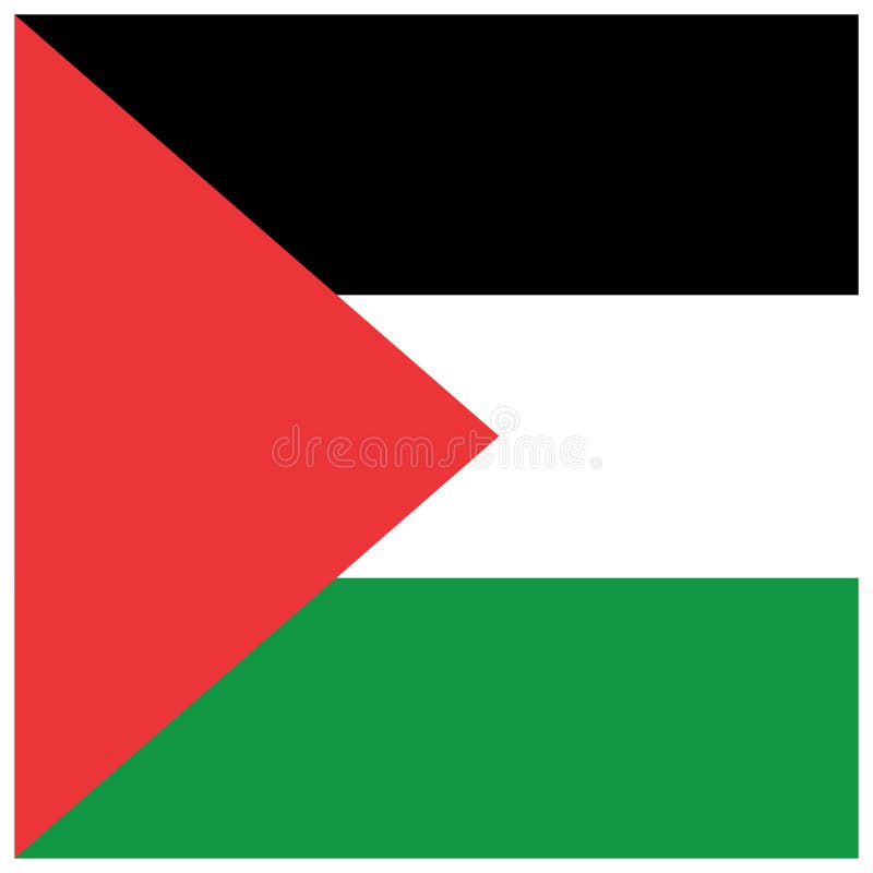 Flag of Palestine State Square Flat Design Vector Stock Vector ...