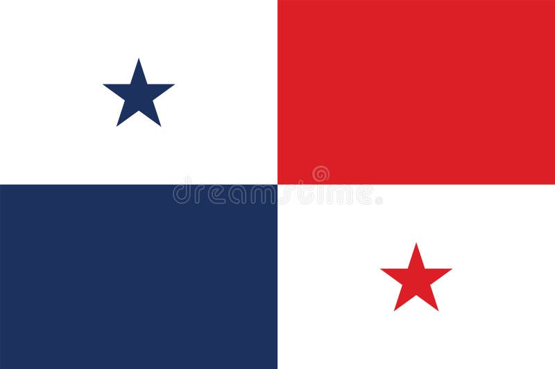 Standard Size Flag Icon. Flag of Panama an Illustration of the Panama ...