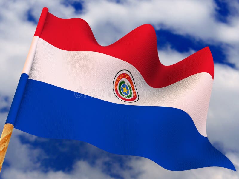 Paraguay Flag stock illustration. Illustration of world - 5086119