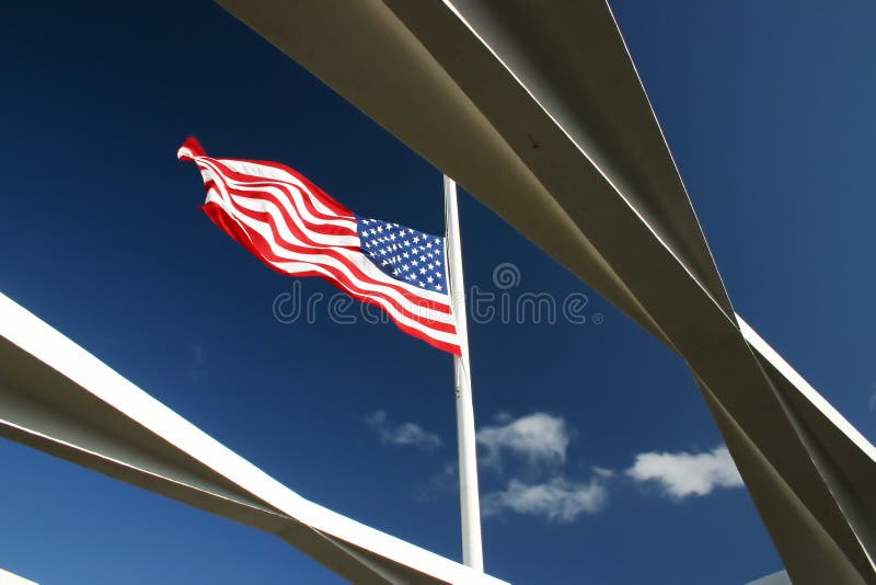 Flag in pearl harbor stock image. Image of high, loyalty - 13650633