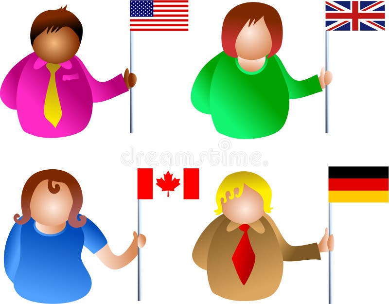 Flag people stock illustration. Illustration of people - 341387