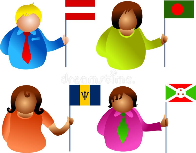 Flag people stock illustration. Illustration of women, cultures - 360190