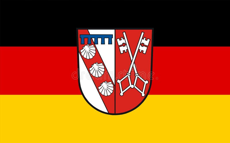 Flag of Perl, Germany stock illustration. Illustration of saarbrucken ...