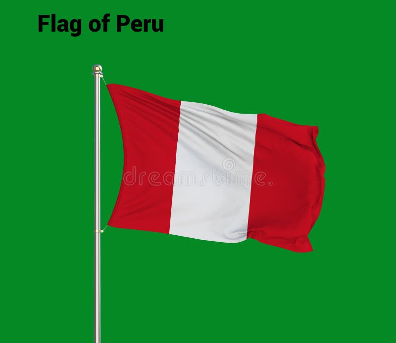 Flag of Peru, Peru Flag, National Flag of Peru. Pole Flag of Peru Stock ...
